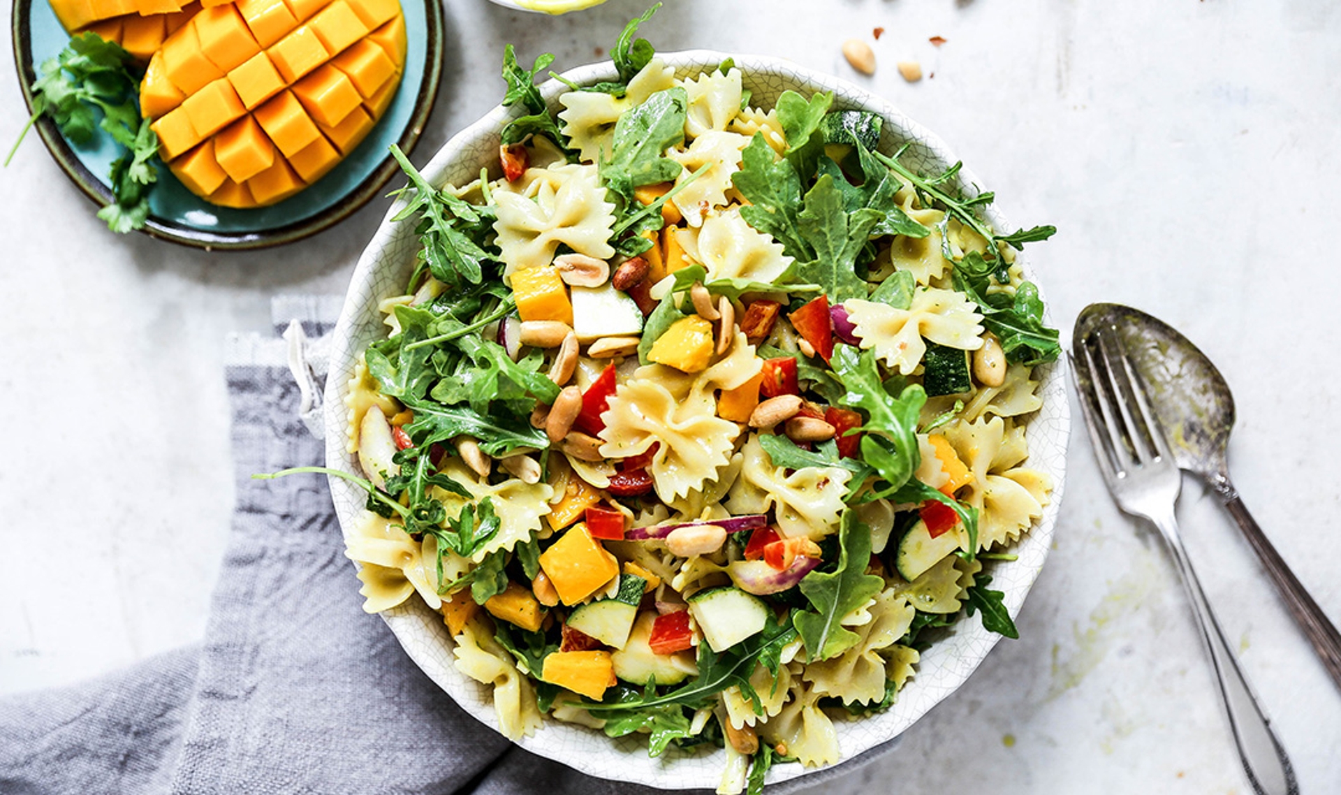 Sweet & Spicy Mango Pasta Salad Recipe | The Table by Harry & David
