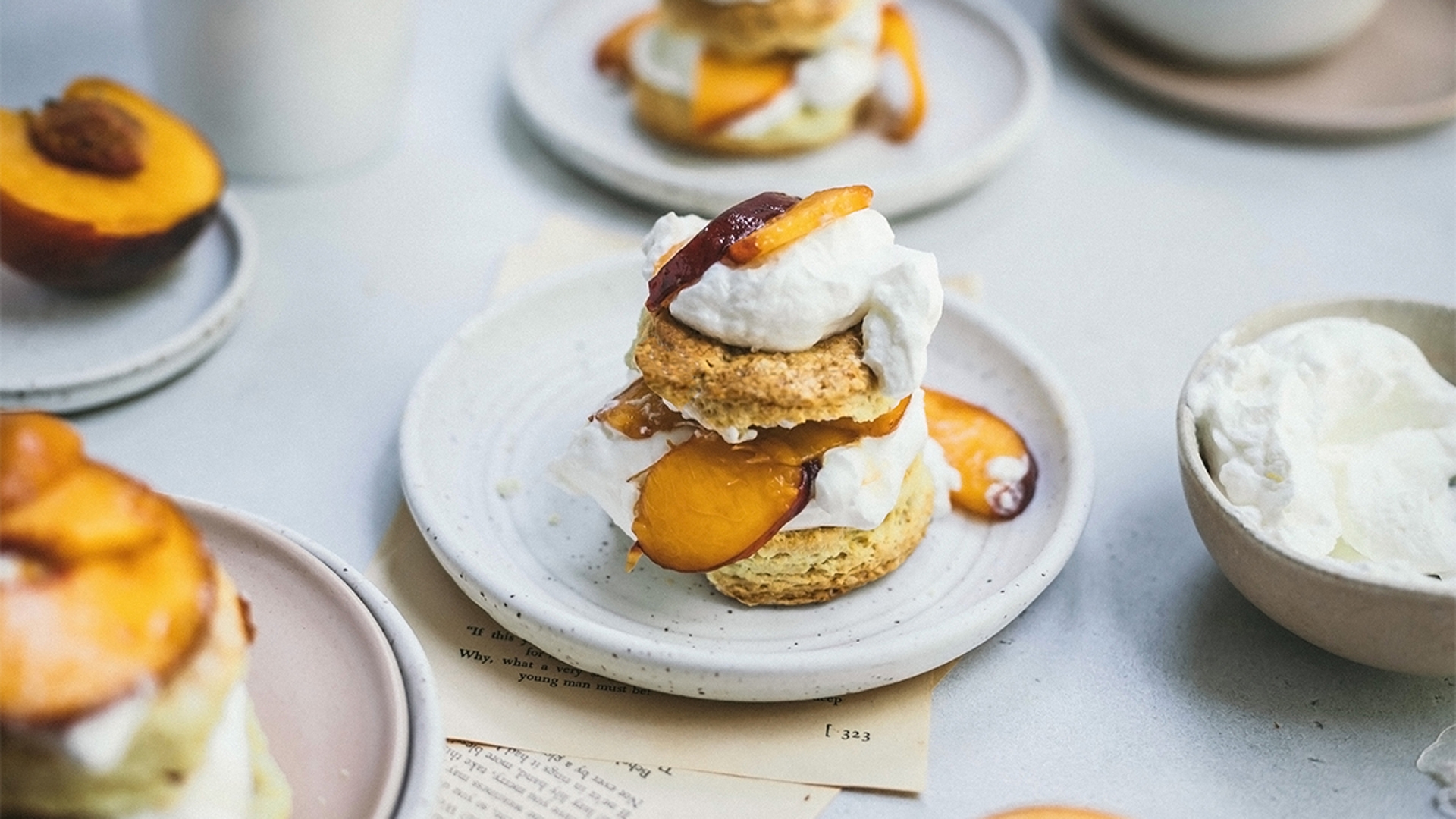 Peaches and Cream Shortcakes | The Table by Harry & David