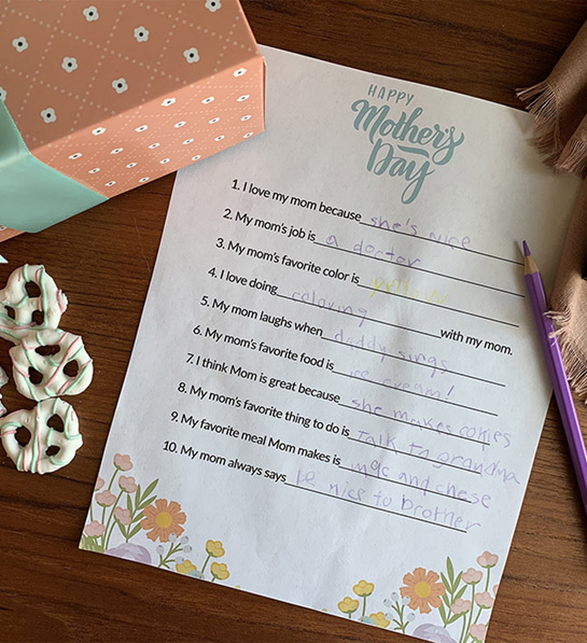 Printable Mother’s Day Crafts for Kids | The Table by Harry & David