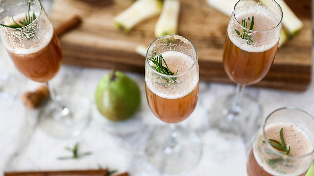 Spiced Pear Bellini Recipe | The Table by Harry & David