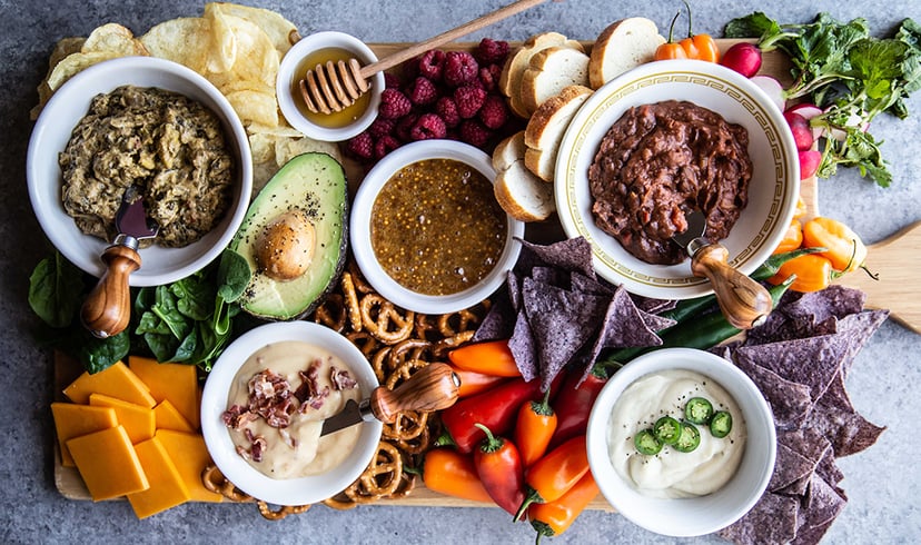 Game Day Snack Board with Dip! | The Table by Harry & David