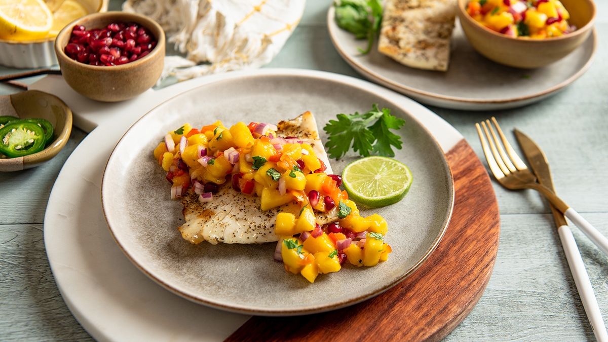 Grilled Halibut with Mango salsa | Vital Choice