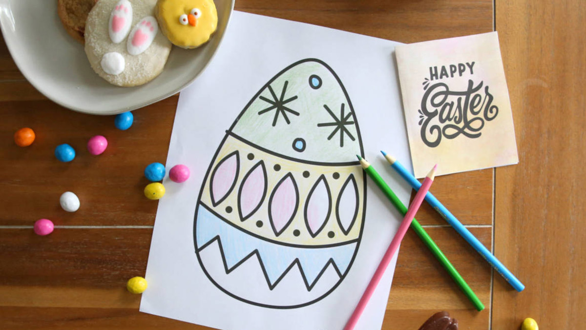 Printable Easter Coloring Pages and Easter Cards | Scrumptious Bites