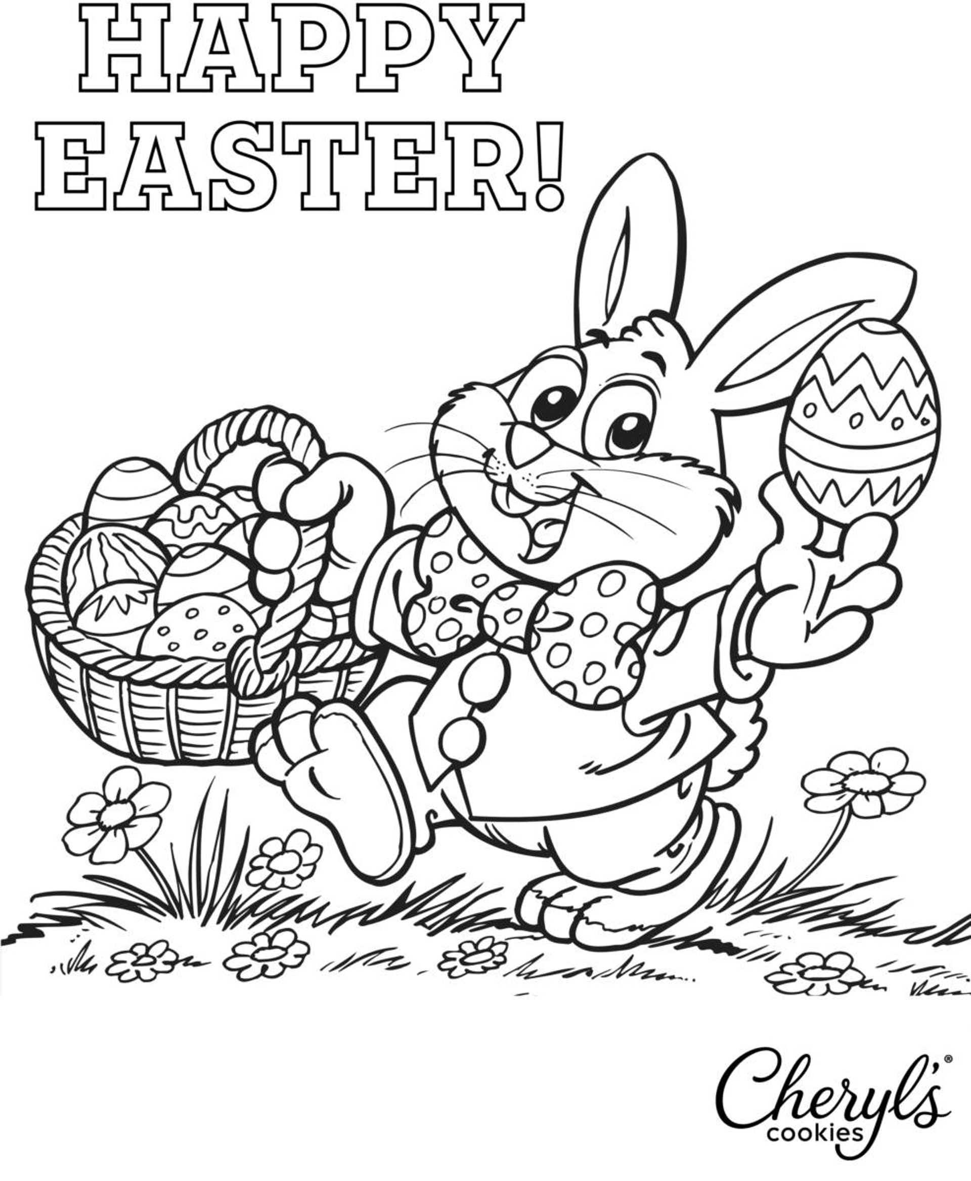 Printable Easter Coloring Pages and Easter Cards | Scrumptious Bites