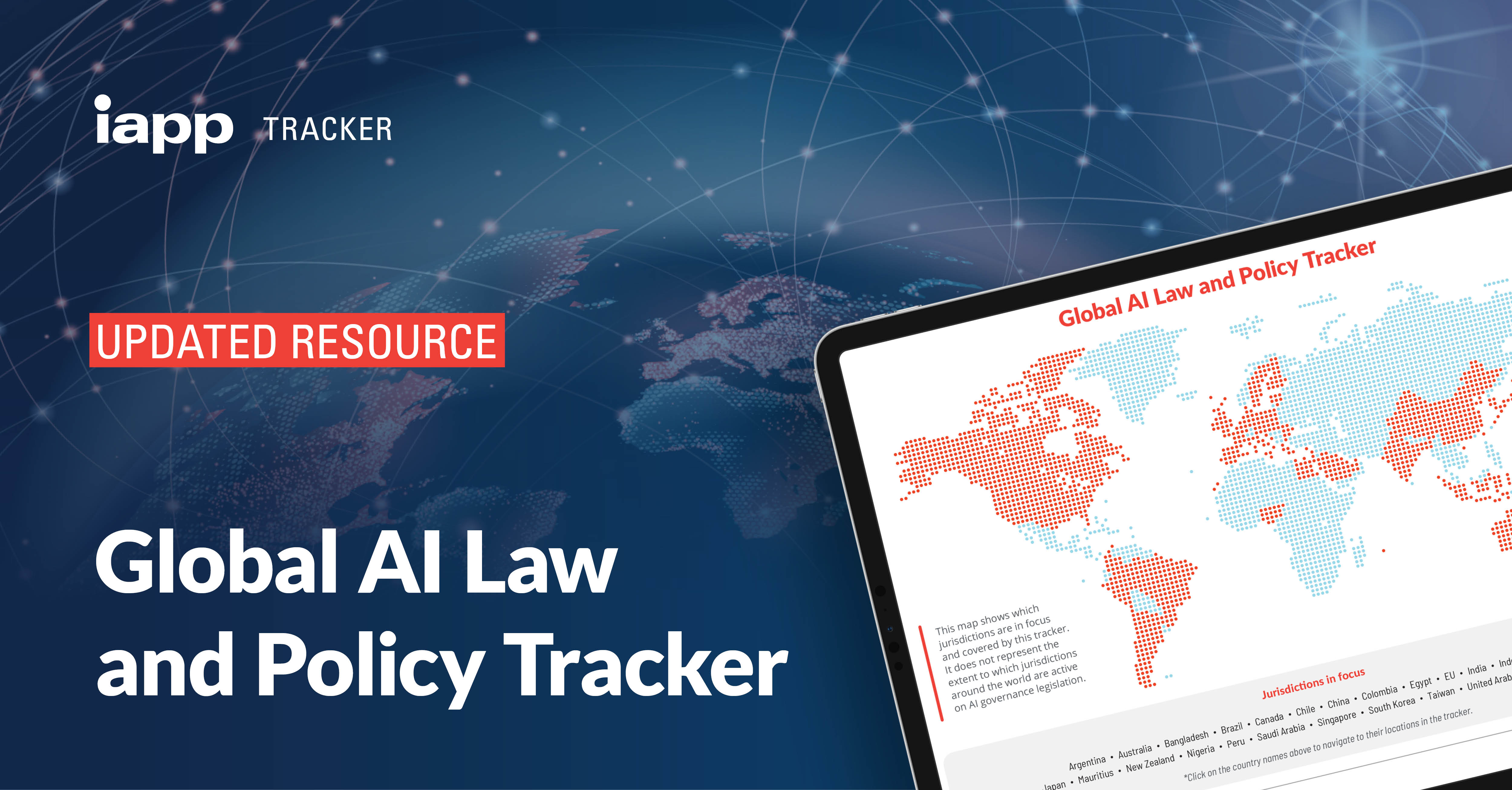 Global AI Law and Policy Tracker | IAPP