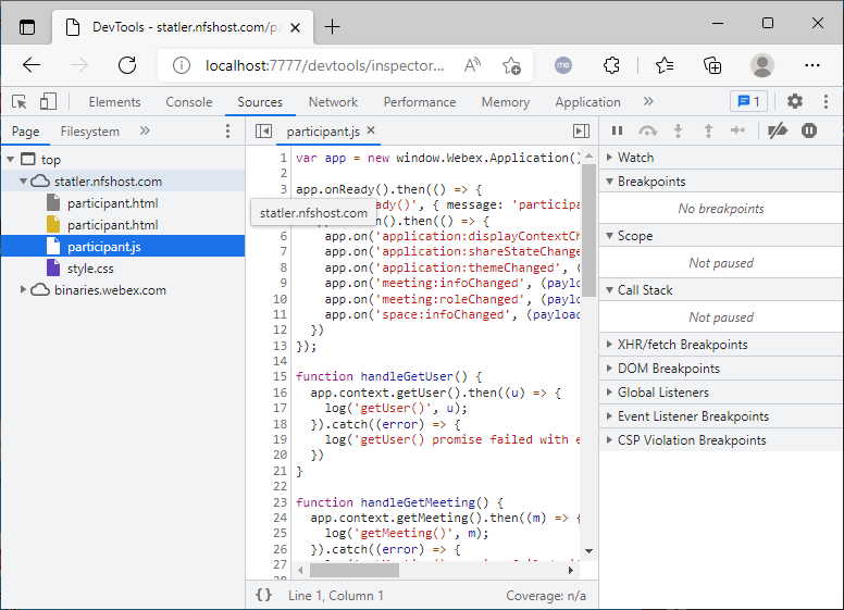 Embedded Apps - Developer Guide | Webex for Developers