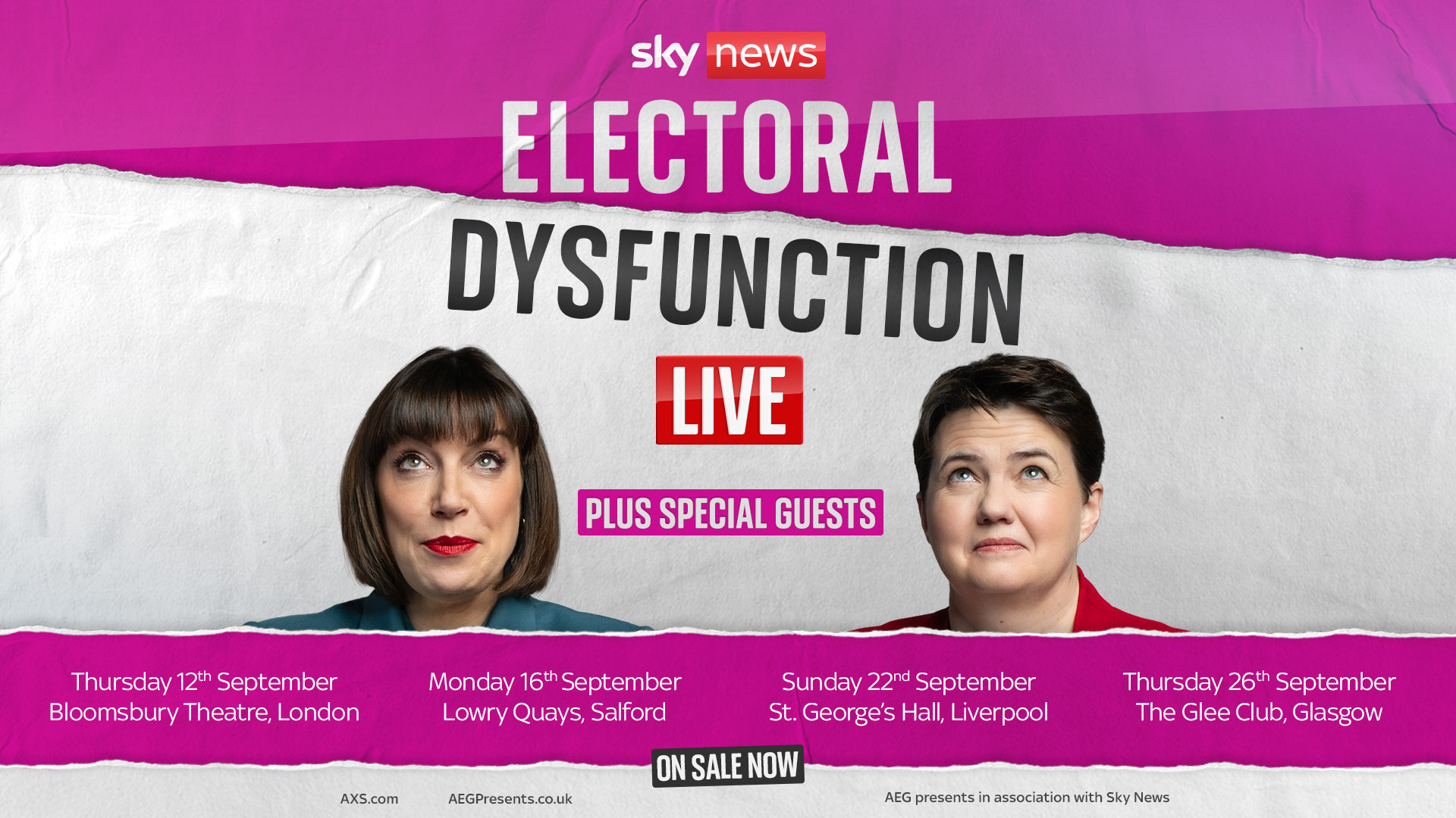 Sky News Podcast Electoral Dysfunction announces UK tour | Sky Group