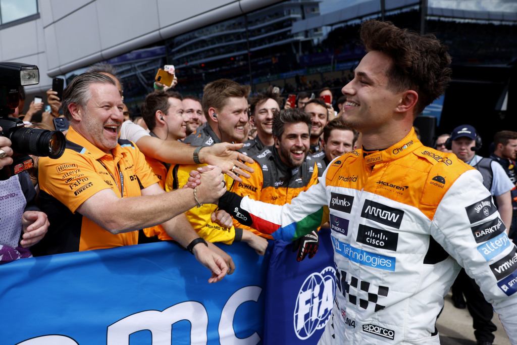 'My heart was racing' Norris says after leading British GP and landing ...