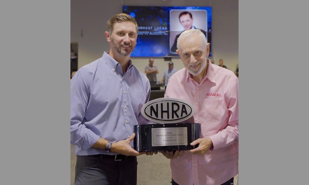 Lucas Oil founder Forrest Lucas honored with NHRA Lifetime Achievement ...