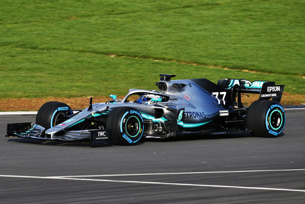 Mercedes runs W10 with updated livery for first time | RACER