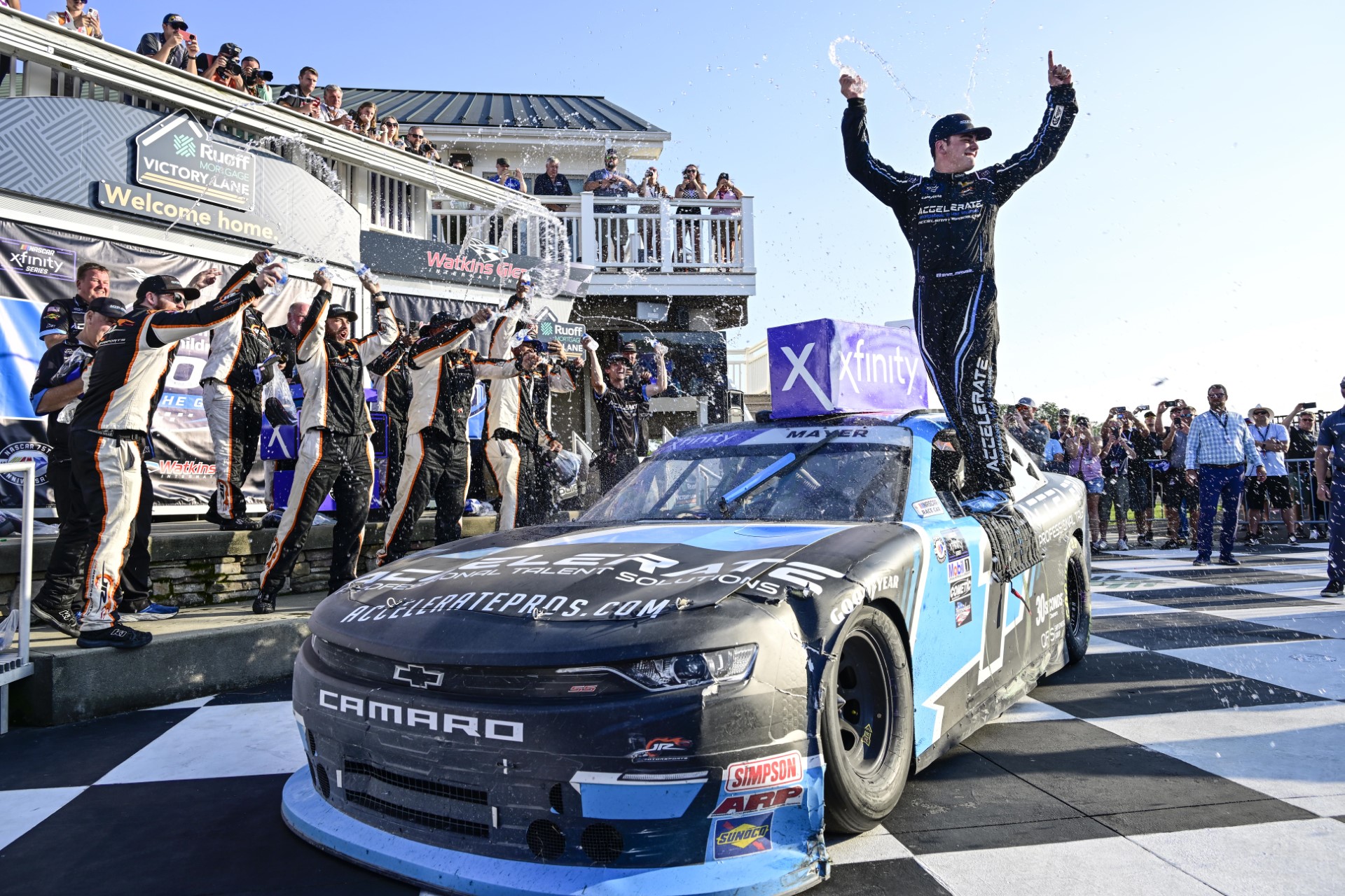 Calamitous contact at the Glen yields second Xfinity win for Mayer | RACER