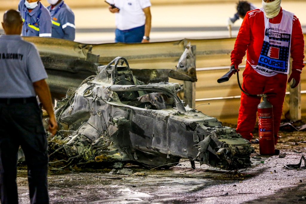 Remains of Grosjean’s fireball crash F1 car to go on display | RACER