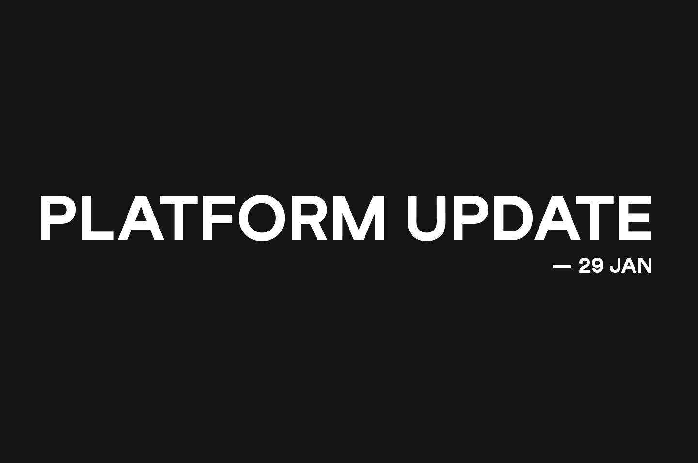Platform Update - 29 Jan | Stake