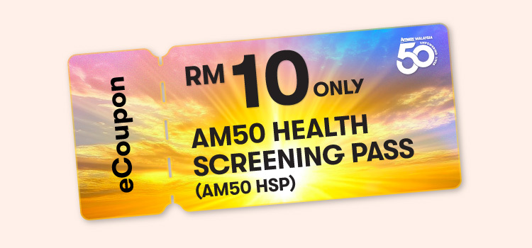 Mission 50K: RM10 for AM50 Health Screening Pass | Amwaynow