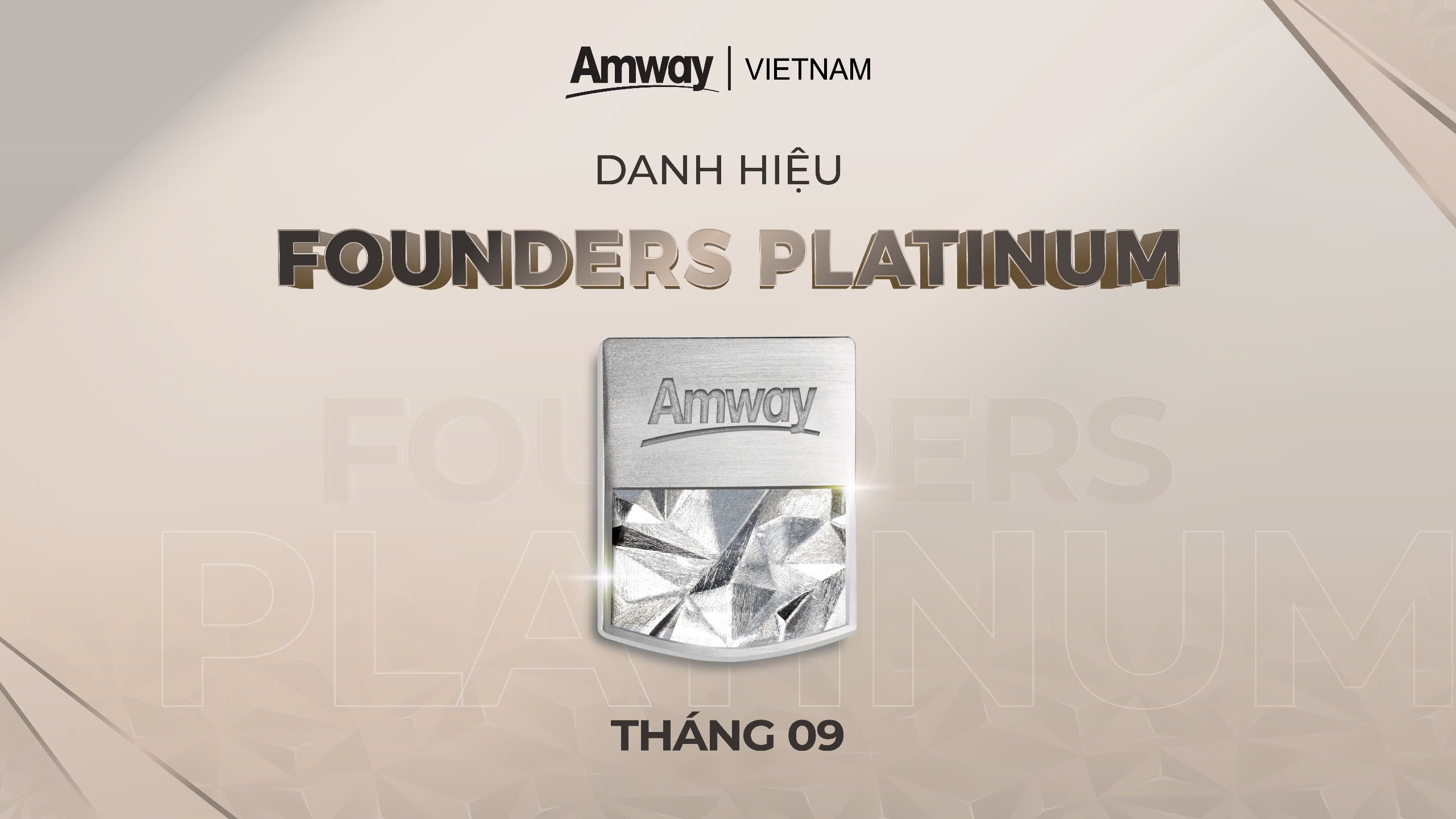 AmwayNow | Danh Hiệu Founders Platinum Tháng 09/2025 | Amway Việt Nam