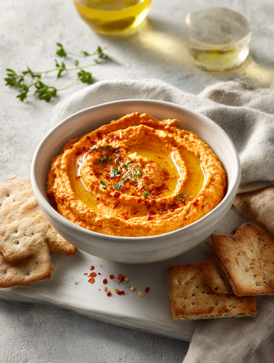 Easy and Versatile Roasted Red Pepper Hummus Recipe