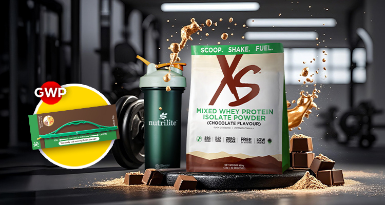 XS Mixed Whey Protein Isolate Powder GWP PowerSeal Clip | AmwayNow