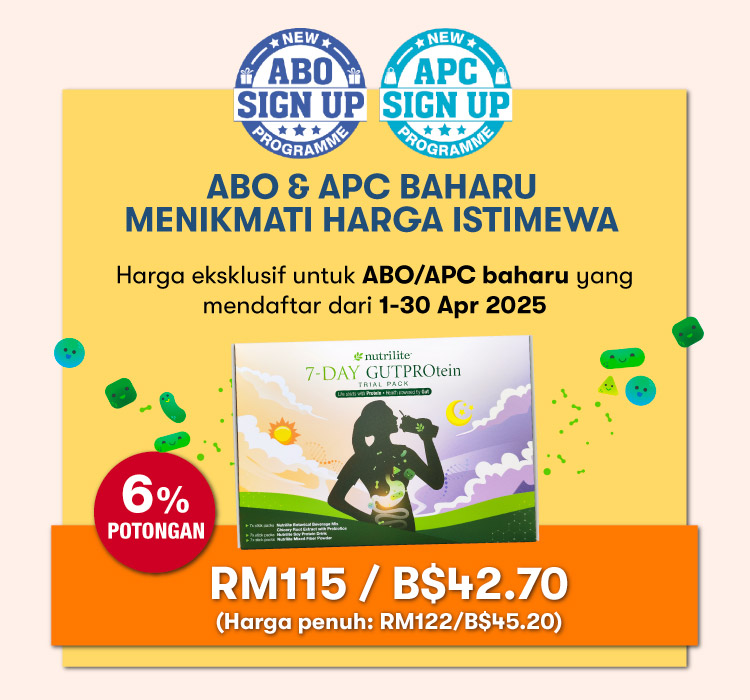 Pek Percubaan GUTPROtein 7 Hari Nutrilite, Tawaran Istimewa Untuk ABO & APC Baharu yang ...