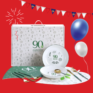 Nutrilite PWP购限量版Nutrilite 90周年纪念沙拉盒附午餐袋或Nutrilite 90周年纪念餐具组 | AmwayNow