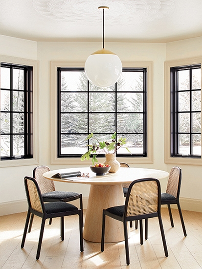 Black and white breakfast nook store