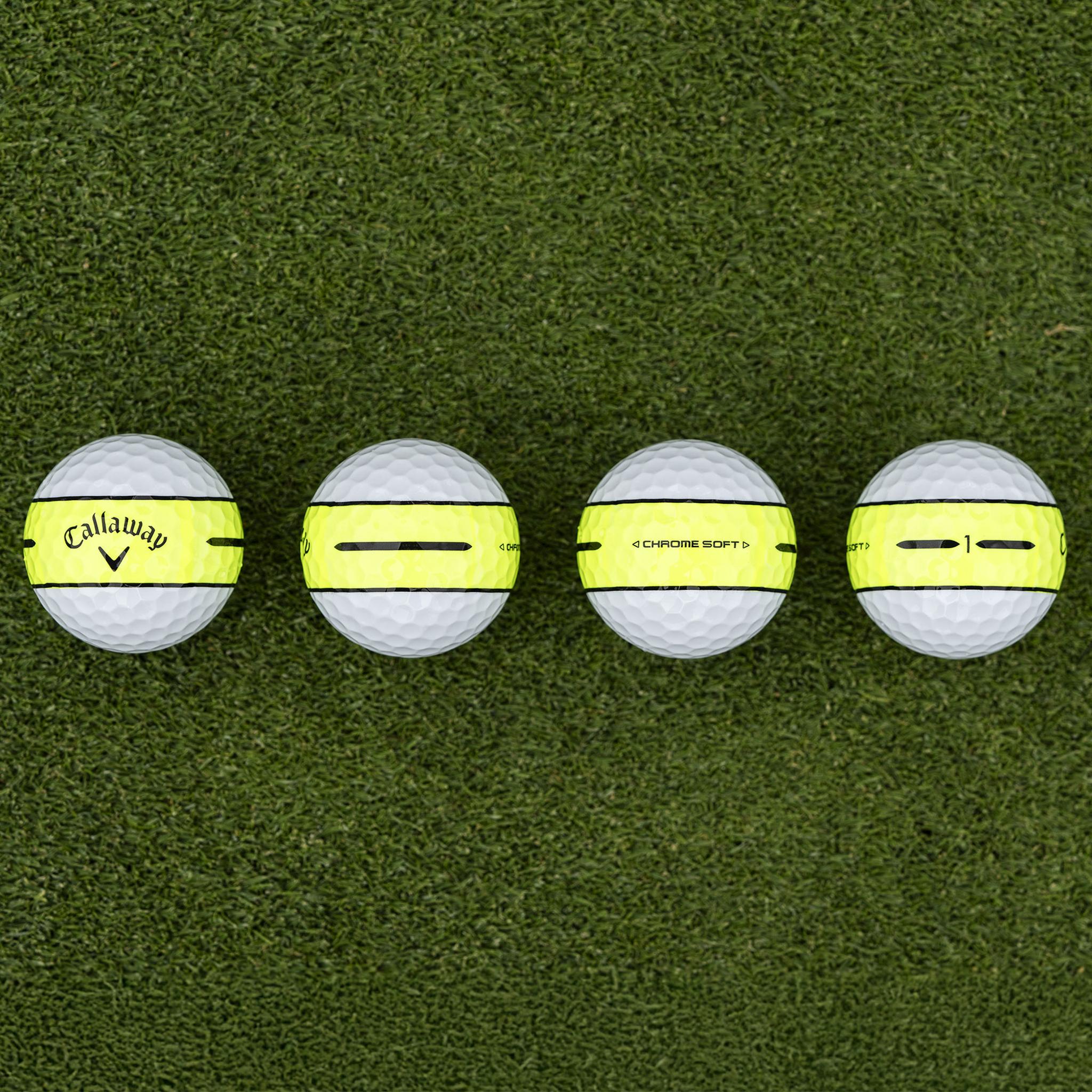 Chrome Soft 360 Yellow Stripe Golf Balls | Callaway Golf