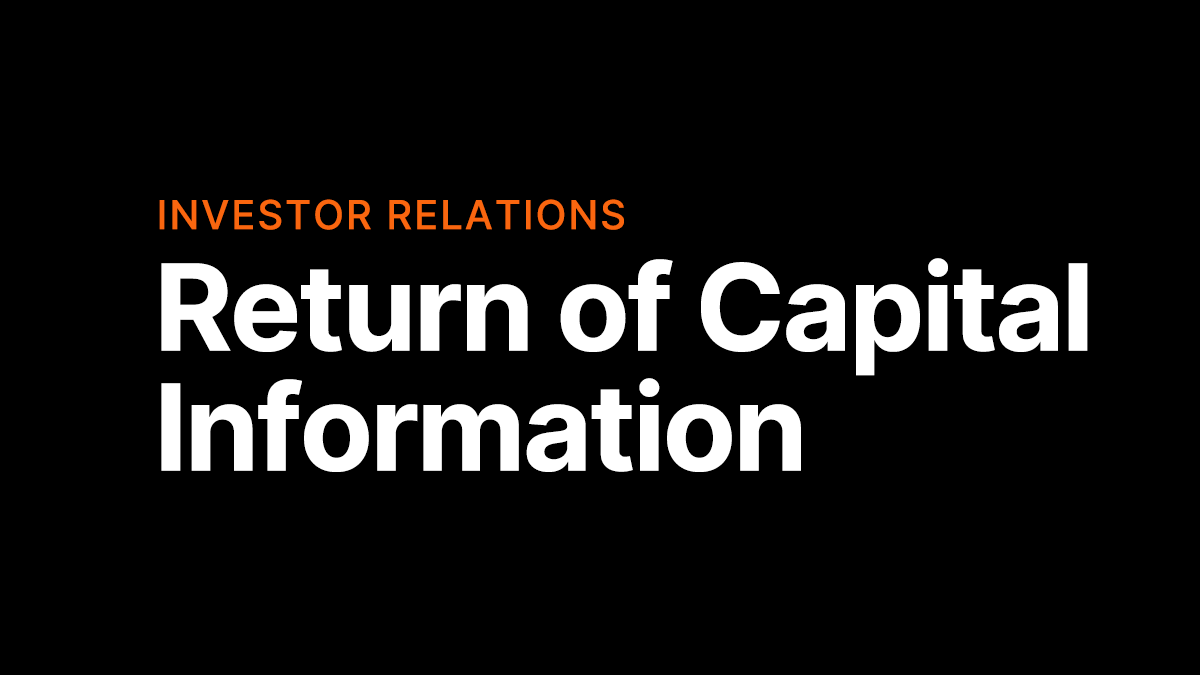Return of Capital Information