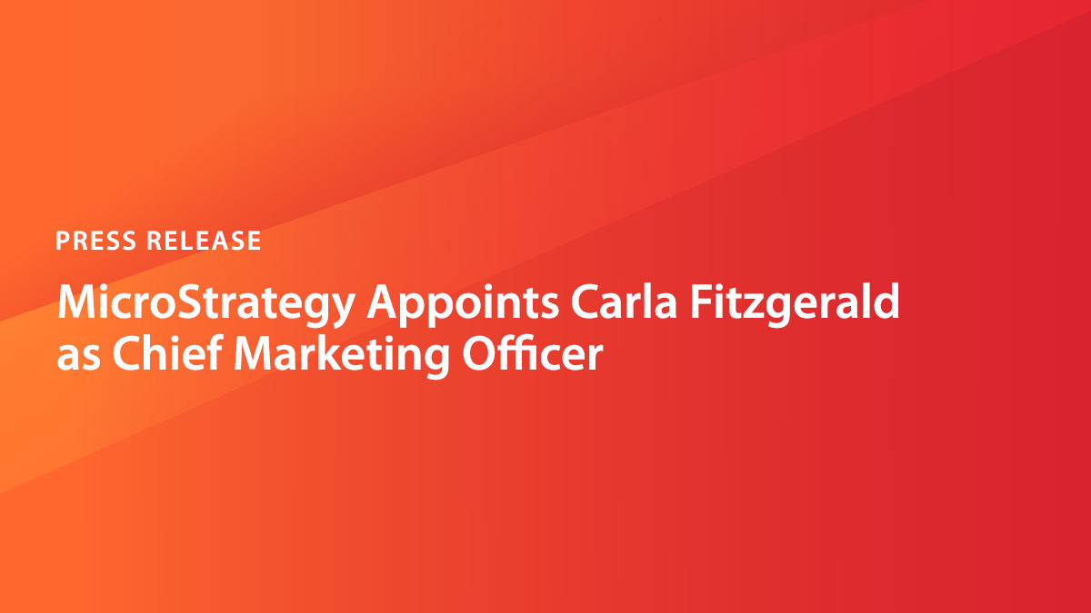 MicroStrategy Appoints Carla Fitzgerald as Chief Marketing Officer
